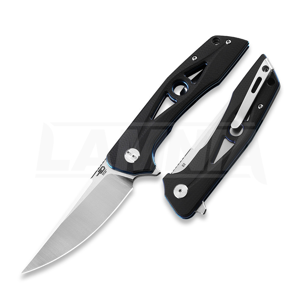Bestech Eye of Ra - Satin + Stonewash - G10 folding knife, black | Lamnia