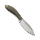 LT Wright Small Northern Hunter AEB-L knife, high flat, green micarta ...