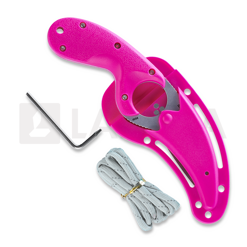 Couteau CRKT Bear Claw, combo edge, pink | Lamnia