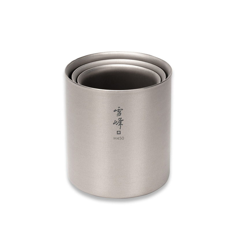 Snow Peak Titanium Double Wall Stacking Mug H - 450ml | Lamnia